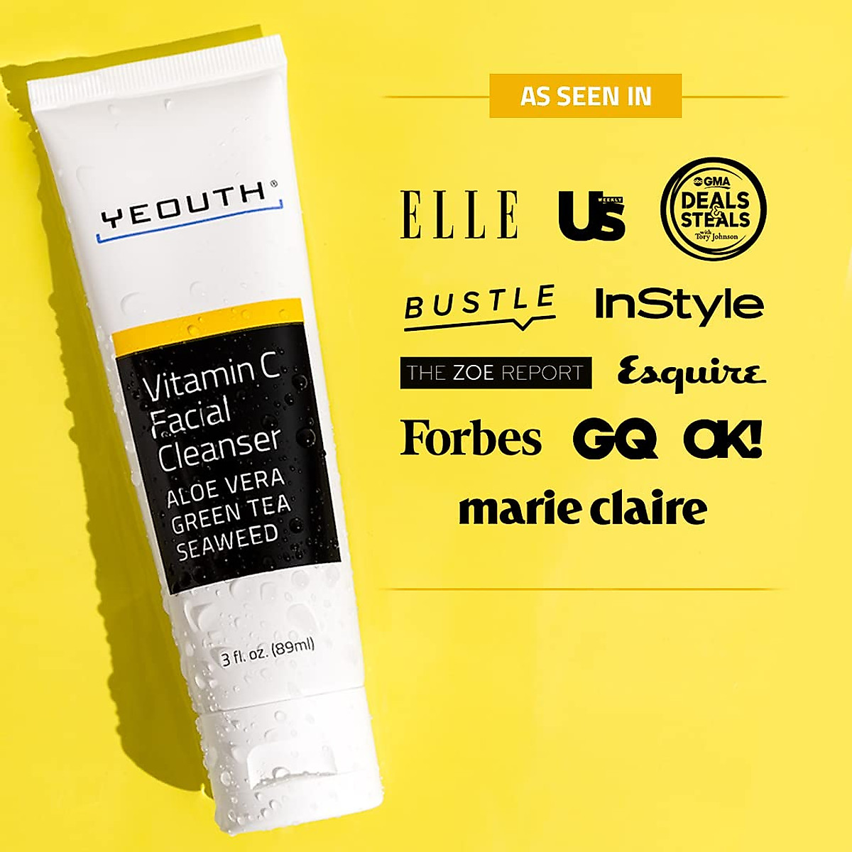 YEOUTH Vitamin C Cleanser for Face Wash 3 fl oz