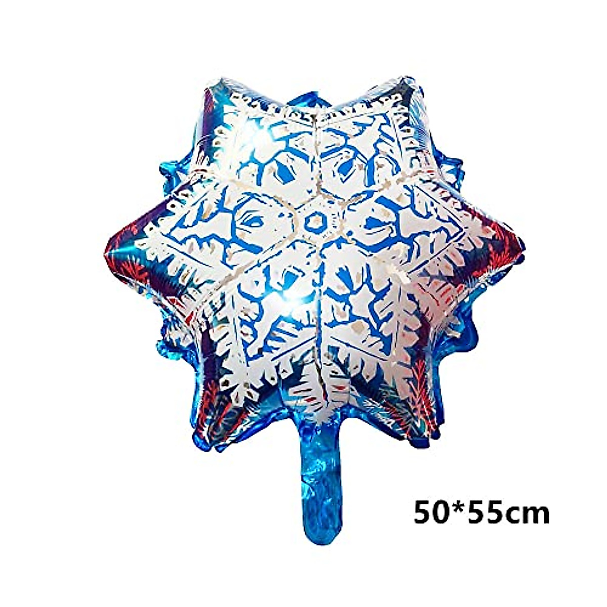 132PCS Ice Snow Queen Metal Balloons Double Layer Snowflake Decoration Balloons Garland Arch Kit For Birthday Party Decorations Supplies Baby Shower Wedding Christmas Home Party Ballons Decoration