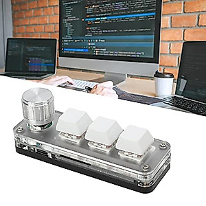 Jiawu Mini Keyboard RGB Backlit White Multifunction OneHanded Gaming Keyboard with Game Set Button