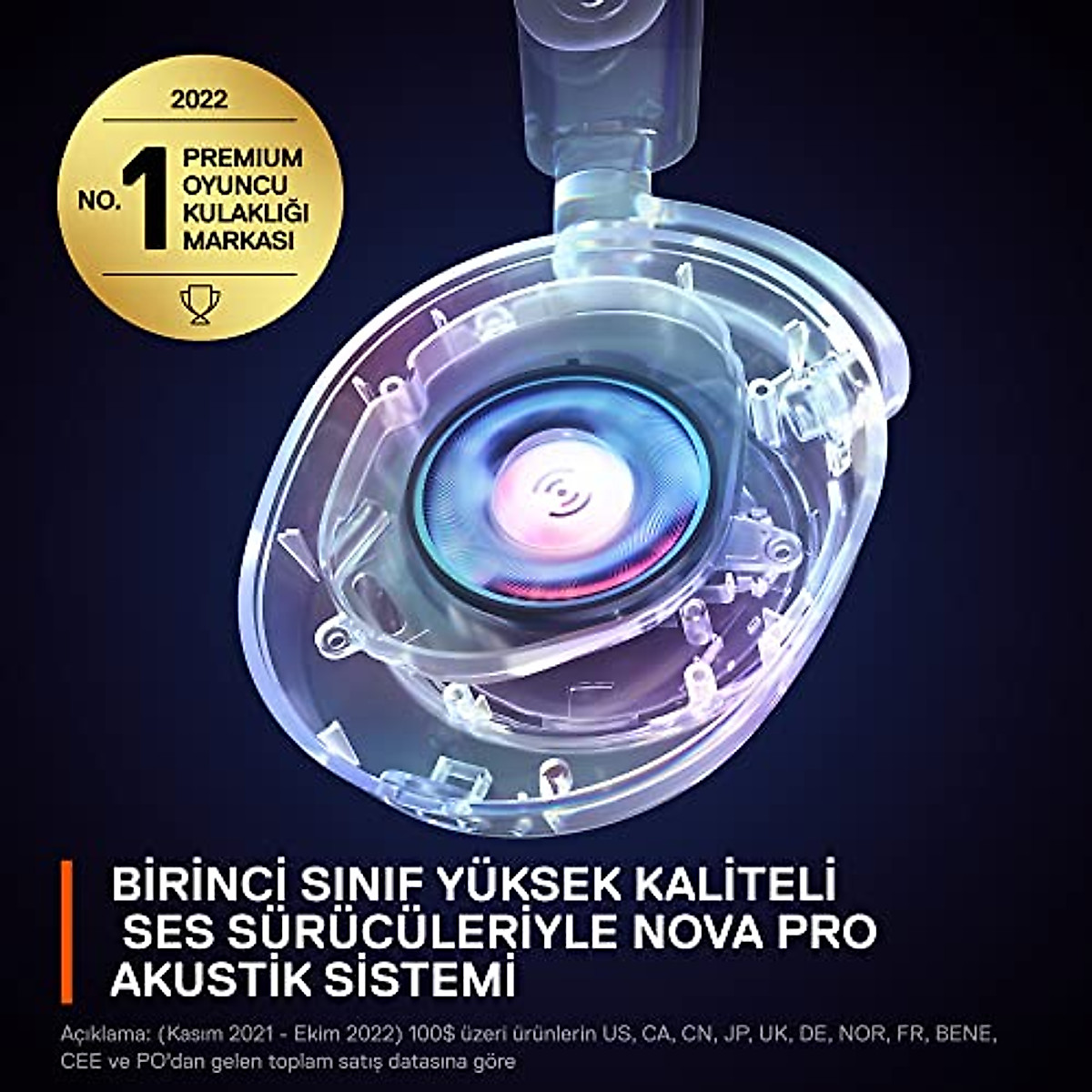 SteelSeries Arctis Nova ProMulti-System Gaming Headset - Premium Hi-Fi Drivers - Hi-Res Audio - 360° Spatial Audio - GameDAC Gen 2 - ESS Sabre Quad-DAC - Stealth Retractable Mic - PC, PS5, PS4, Switch