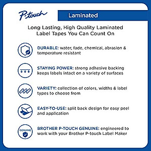 Brother Tape, Black on Red, 9mm (TZE-421)