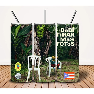 ARTIST SPORTS Debi Tirar Mas Fotos 20oz Skinny Stainless Steel Tumbler Bad Bunnys Tumbler DTMF New Album Travel Coffee Mug