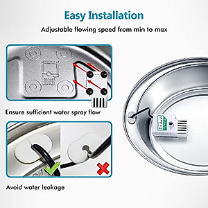 ORSDA Pet Water Fountain Replacement Water Pump - Compatible with All ORSDA Stainless Steel Dog and Cat Water Fountain… (Pump)