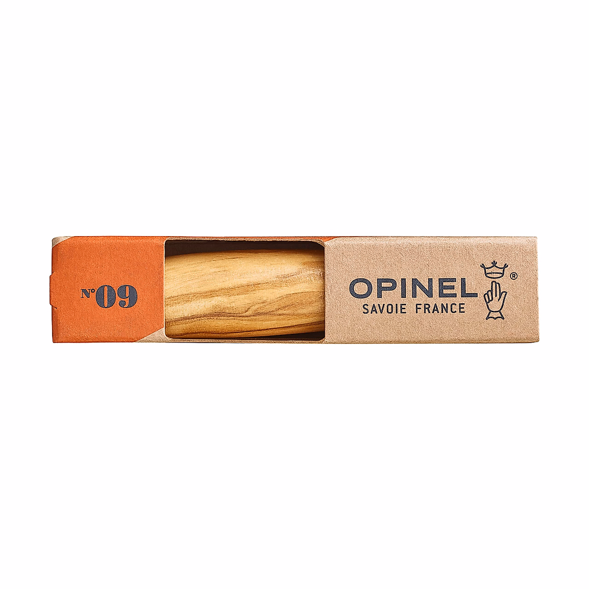 OPINEL Pocket Knife No. 09 with Olive Wood Handle and 12C27 Steel