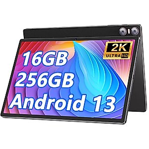 YESTEL Android 13 Tablet 11 Inch Display,16GB RAM+256GB ROM,Octa-Core Processor,8600mAh Large Battery,2000 * 1200 Pixels,GPS/ 5G WiFi/Bluetooth/with Case-Grey
