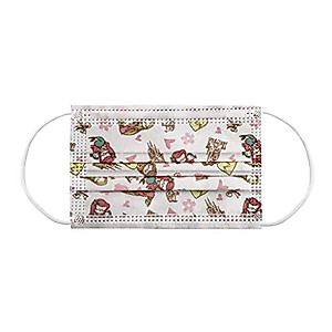 50/100PCS Disposable Full Face Protection,Cute Children Kids Toddler 3-ply Non-Woven Outdoor Anti-Haze Dust Face Gaiter With High Filtration and Density Face Bandanas For Outdoor Activities