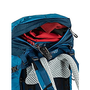 Osprey Atmos AG LT 65L Men's Backpacking Backpack, Night Shift/Scoria Blue, L/XL