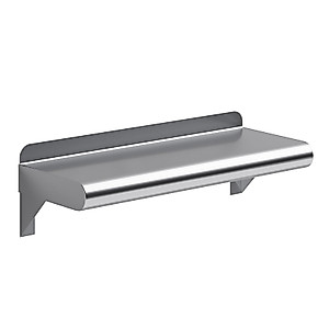 AmGood 6" X 16" Stainless Steel Wall Shelf | Metal Shelving | Garage, Laundry, Storage, Utility Room | Restaurant, Commercial Kitchen | NSF