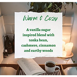 3 Wick Large Candle, Warm & Cozy Vanillla | Scented Candles for Home, 14 oz | Christmas, Holiday Gift | Natural Soy Candles