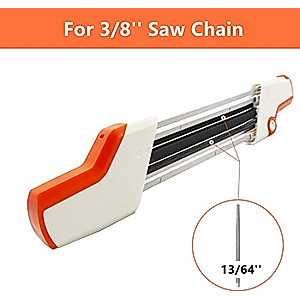 QZTODO 2 in 1 Chainsaw Sharpener for 3/8" Saw Chain,Easy File Chain Saw Sharpener Tool