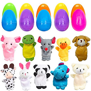 Easter Eggs Basket Stuffers 2.76'' Finger Puppet for Theme Party Favor, Egg Hunt Filler, Goodie Bag Fillers, Classroom Prize Supplies 10 Pack