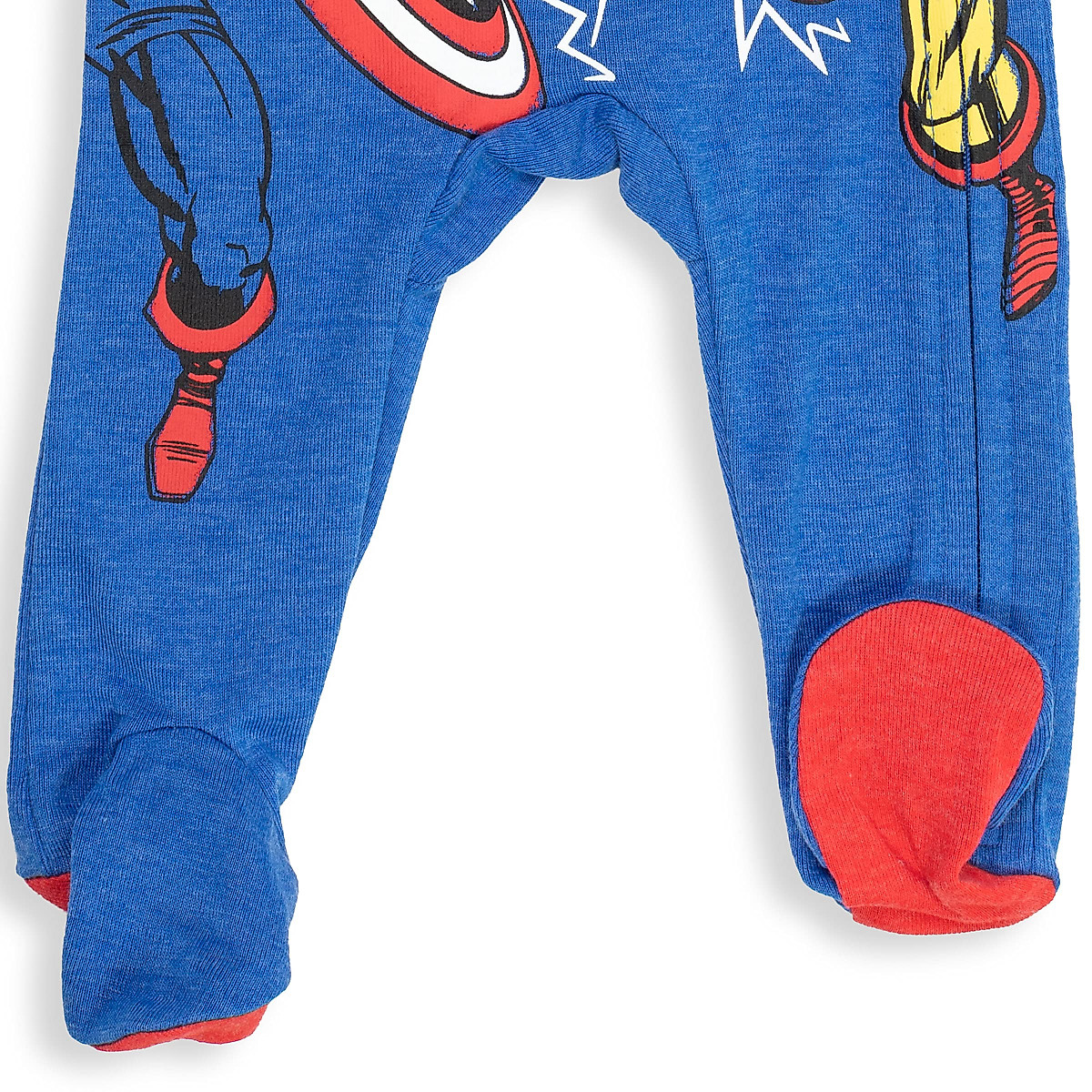 Marvel Avengers Captain America Iron Man Newborn Baby Boys 2 Pack Sleep N' Play Coveralls 3-6 Months
