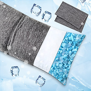 MIULEE Long Body Pillow for Adults ,Memory Foam Cooling Body Pillow for Bed Full Body Pillow for Back/Stomach/Side Sleeper 20x54 Inch Grey