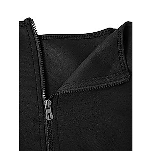 Verdusa Women's Waist Trainer Tummy Control Workout Corset Cincher Trimmer Shaper Belt Black XXL