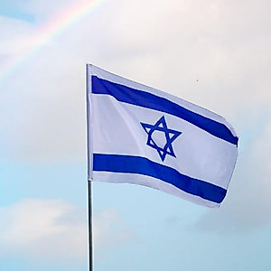 Israel Flag | Israel Flag 3x5 Ft | Flag of Israel 3x5 Ft | Israeli Flag Israeli Flag 3x5 Ft | Israel Flag Vivid Color and Fade Proof Grommets for All-Weather Outdoor Display.