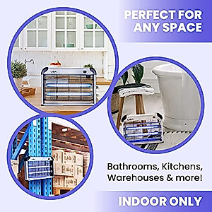 LiBa Electric Bug Zapper (2-Pack) Indoor Insect Killer - (4) Extra Replacement Bulbs - Fly, Mosquito Killer and Repellent - Lightweight, Powerful 2800V Grid, Easy-to-Clean, Removable Washable Tray.