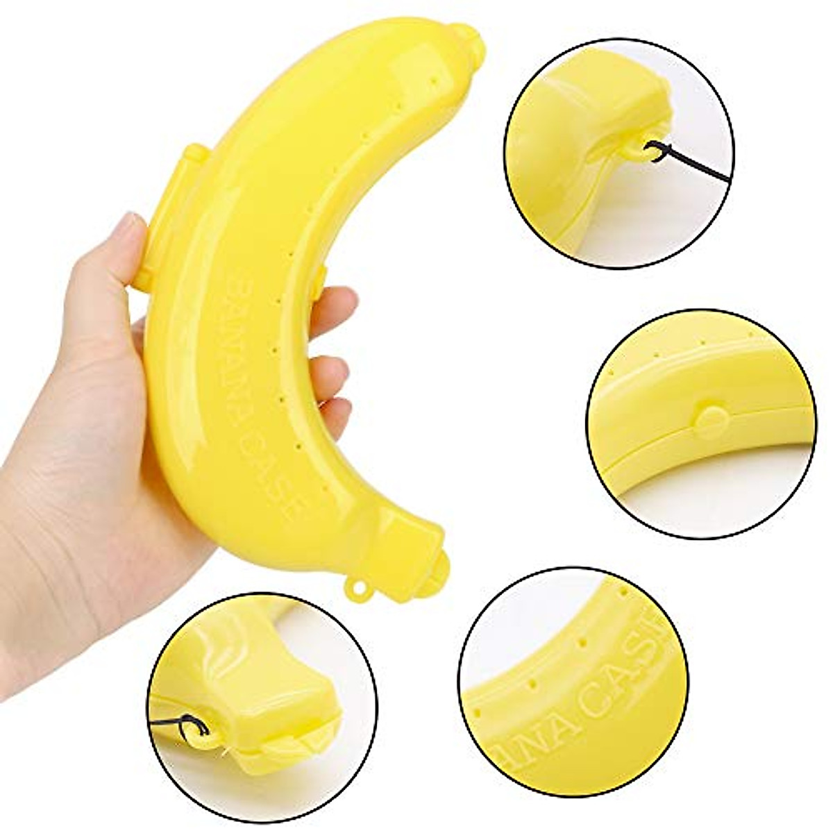 LovesTown Banana Case,3 Pack Banana Holder Outdoor Travel Cute Banana Protector Storage Box