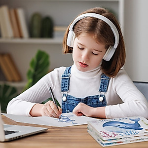 24 Sets Under the Sea Thank You Cards with Envelopes Whale, Shark and Turtle Thank You Notes Ocean Watercolor Baby Thank You Cards Sea Animal Greeting Cards for Birthdays Baby Shower Wedding Kids