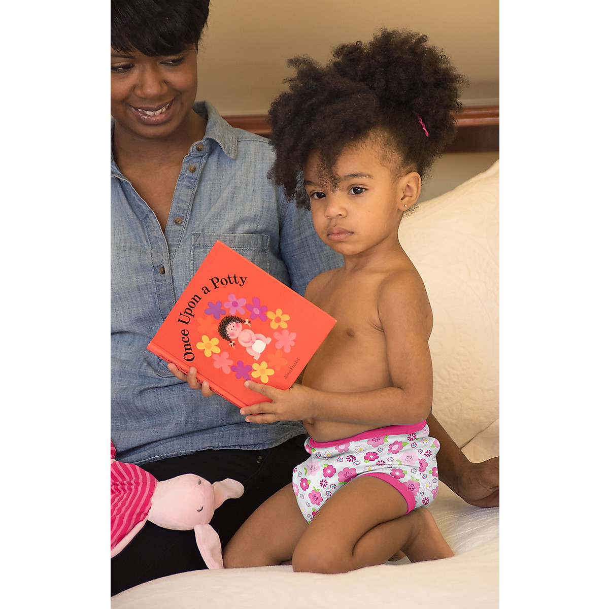 Reusable Absorbent Training Underwear-Hot Pink Floral-4T