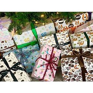 Stesha Party Dinosaur Gift Wrapping Paper Birthday Wrap Folded Flat 30 x 20 Inch (3 Sheets)