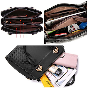 Women Purses Satchel Handbags Ladies Designer Top Handle Tote Bag PU Leather Bag Blue