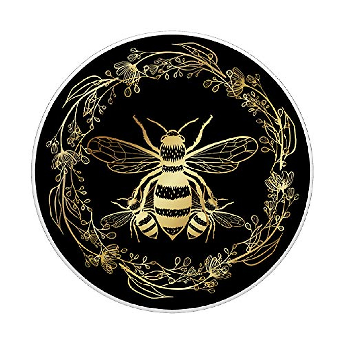 Beekeeper Bee Hive Floral Circle Flowers Florist Nature Bee PopSockets PopGrip: Swappable Grip for Phones & Tablets