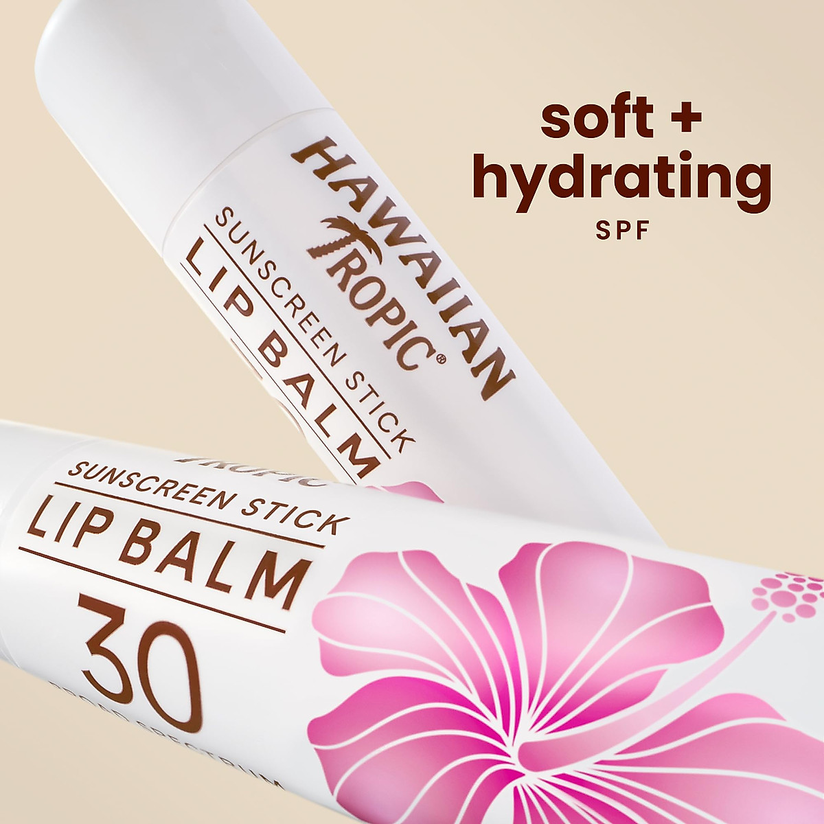 Hawaiian Tropic Tropical Lip Balm SPF 30 | Lip Balm for Stocking Stuffers for Adults, Christmas Gifts, Lip Sunscreen, Lip SPF 30, Lip Sunblock, Travel Sunscreen, Mini Sunscreen, 0.14oz (Pack of 10)