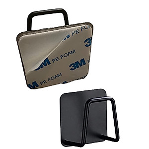 2 Pieces Black Sink Caddy 304 Stainless Steal,Kitchen Sink Caddy,Sink Organize,Sponge Holder,soporte para esponjas de fregadero ,Black Sponge Holder,Sink Organize,Adhesive Hooks,