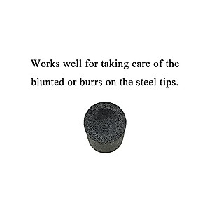 Acoeitl Dart Sharpeners Grinding Stone Burrs Remover Restore Form Reduce Backlash Smooth End Maintain Surface Finish for Steel Tip Point Dart Blowgun Blunt Head Leather Hole Punch Jewelry 4Pcs