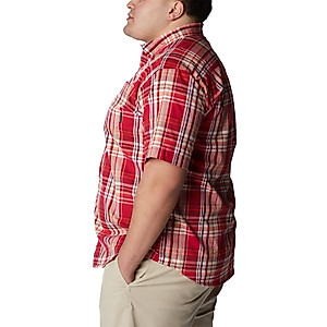Columbia Men's Rapid Rivers II Short Sleeve Shirt, Mountain Red Multi Madras, Medium