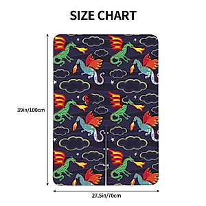 Rutiea Dragons Cartoon Pattern Car Seat Cover for Babies, Peekaboo Opening Minky Carseat Canopy Stroller Cover for Newborn, Mom Nursing Breastfeeding Covers, Blanket for Infant Toddler