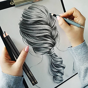 MISULOVE Professional Drawing Sketching Pencil Set - 12 Pieces Art Drawing Graphite Pencils(12B - 4H), Ideal for Drawing Art, Sketching, Shading, for Beginners & Pro Artists