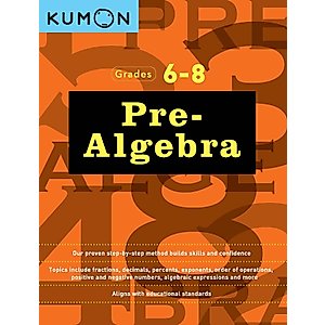 Kumon Pre Algebra-Grades 6-8 (Kumon Middle School Math Workbooks) (Kumon Math Workbooks, 1)