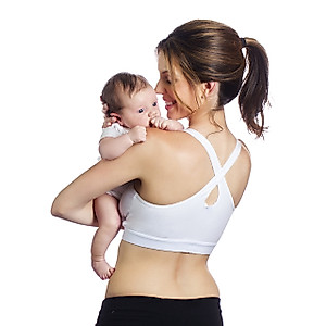 Rumina Racerback Hands Free Pump&Nurse Nursing Bra for Pumping. Perfect for Breastfeeding Pumps by Spectra, Medela, Lansinoh, etc., Black XL