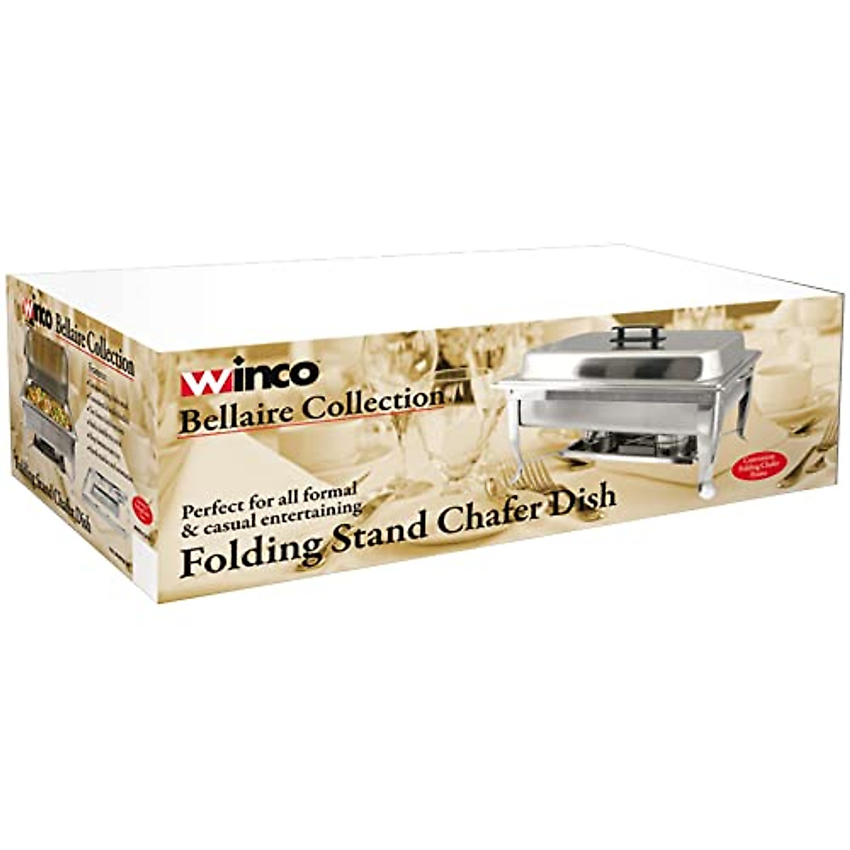 Winco 8-Quart Foldable Frame Chafer Set, Full