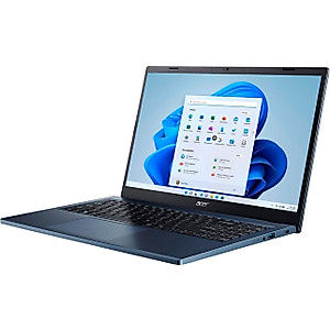 Acer Aspire 3 15.6" FHD Laptop 2023 AMD Ryzen 5 7520U Quad-Core Processor, 8GB LPDDR5 512GB SSD, WiFi 6, Bluetooth, HD Webcam, USB A&C, 11Hr Battery Life, Steam Blue, Windows 11, GM Accessory