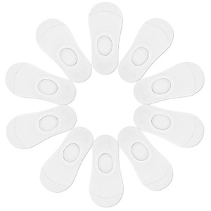 KEREDA 10 Pairs Kids No Show Socks for Girls Boys Low Cut Socks 7-9 Years White
