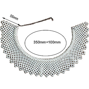 Faux Pearl Fals Collar Bib Collar Necklace Chocker Statement Collar Necklace Pearl White/Ivory