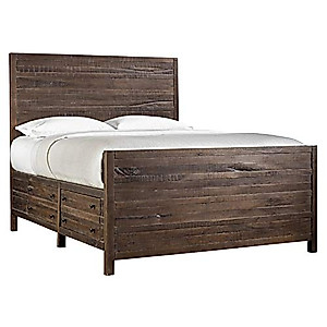 BOWERY HILL California King Solid Wood Storage Bed in Java