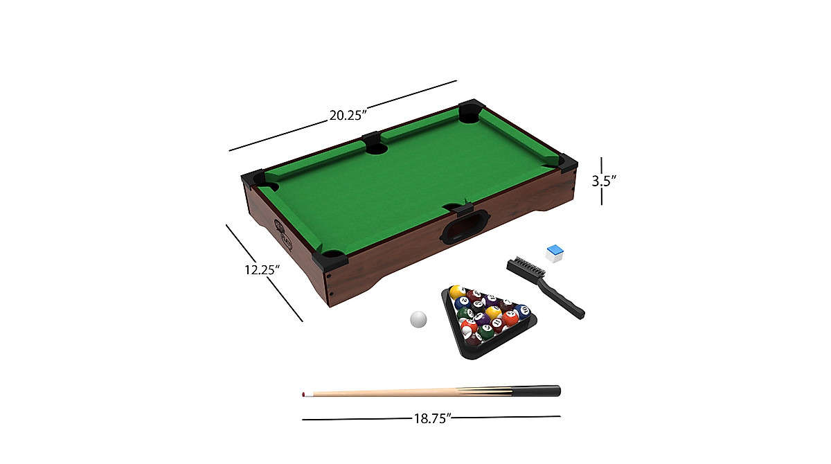 Mini Tabletop Pool Set for Family Fun - Portable Billiards Game