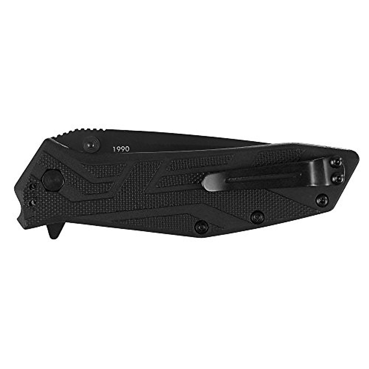 Kershaw Brawler Pocketknife, 3" 8Cr13MoV Steel Modified Tanto Blade, Assisted Folder Opening with Flipper, Liner Lock System, Tactical EDC