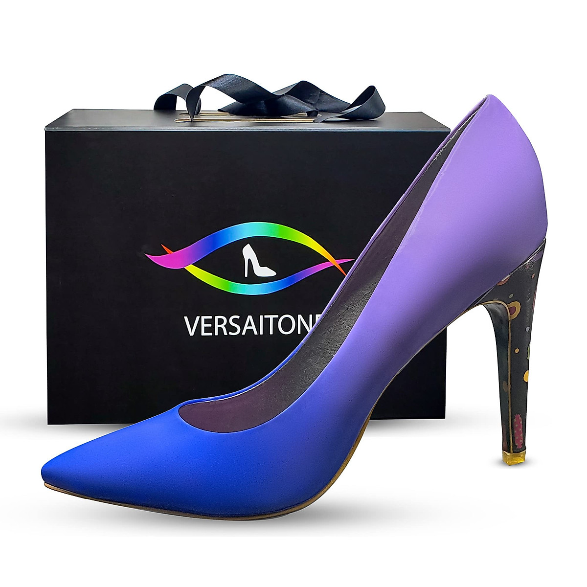 Versaitone Women Heels Pump 4 inch - Handcrafted Closed Pointed Toe Stiletto Heels, Classy Non-Slip Heels with Patent Leather - Lambskin Cushion for Enhanced Wear & Comfort