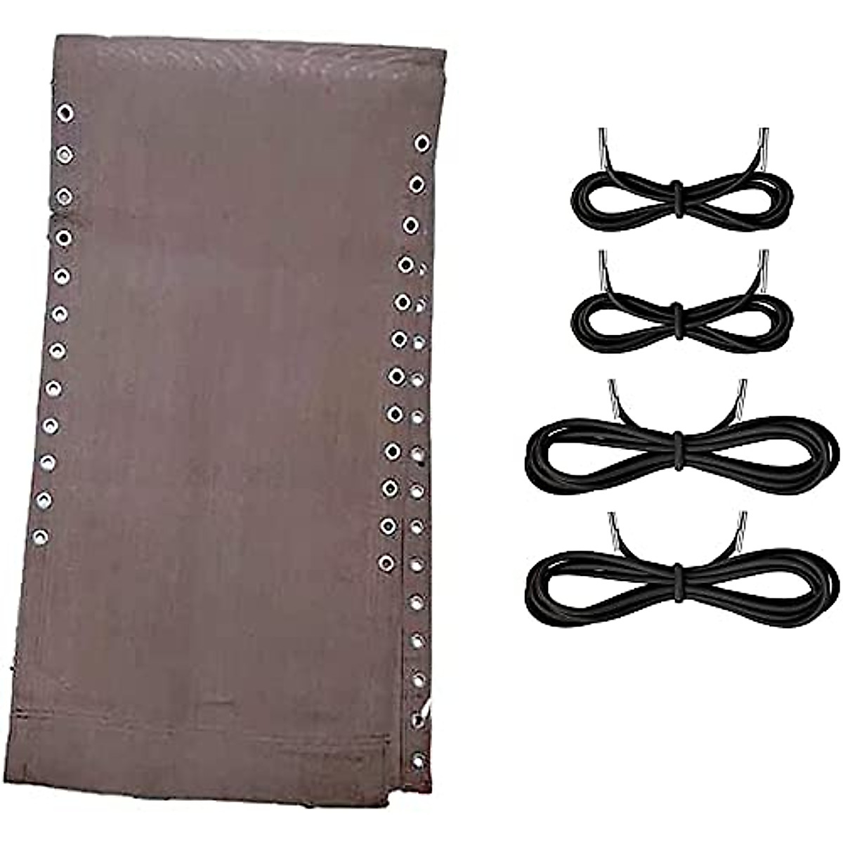 M MAIUS Zero Gravity Chair Replacement Fabric, Anti Gravity Lounge Chair Cloth with 4 PCS Replacement Lace Cords Gravity Chair Accessories Bungee Elastic Patio Recliner Chair (Upgrated Brown- 21")…