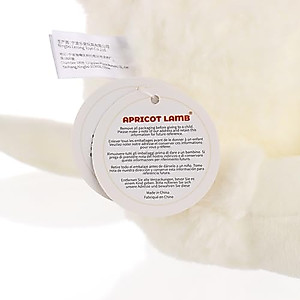 Apricot Lamb Toys Plush Cream Bunny Rabbit Stuffed Animal with Fluffy Soft Ears (Cream Bunny, 8 Inches)