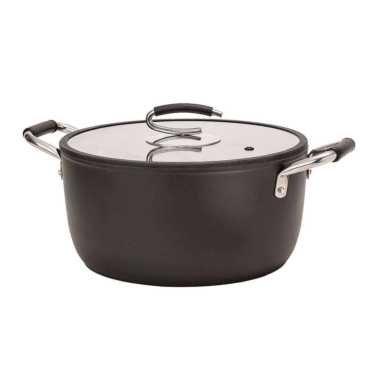 Professional 8 Quart Nonstick Dutch Oven with Glass Lid | Italian Made Ceramic Coated Oven Safe Stock Pot for Bread Baking, Stews, Casseroles and More by DaTerra Cucina