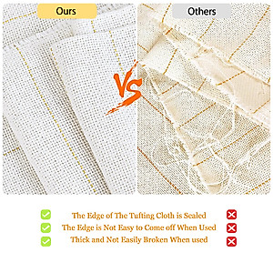 zowwfast 79" x 85" Tufting Cloth with Marked Lines, Punch Needle Fabric for Punch Needle, Cut/Loop Pile Tufting Gun Perfect Tufting Fabric for Rug Hooking, Punch Needle Frame