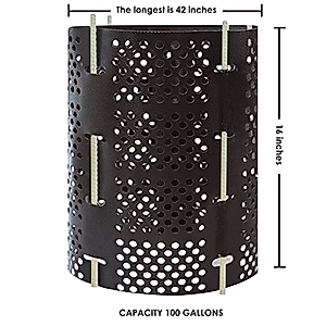 ECOHomes 100 Gallons Expandable Outdoor Compost Bin | Compact & Easy to Setup Garden Compost System - Adjustable Waste Composting Caddy Bin Suitable for Backyard, Lawn & More