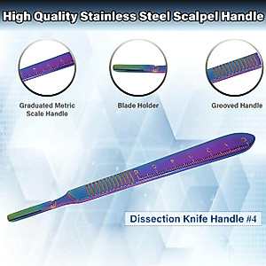 A2ZScilab-Dissection Kit -Multi Rainbow Color 23 Pcs Advanced Lab Dissection Kit- for Anatomy & Biology Students, Lab, Veterinary, Botany-12 Stainless Steel Instruments + Bonus Scalpel Handle & Blades