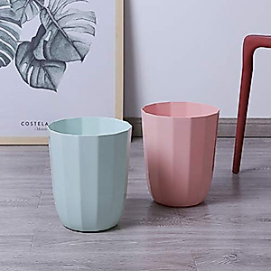 Cabilock Plastic Small Trash Can Wastebasket Garbage Container Bin Open Style for Bathroom Kitchen Home Office Laundry Room Hotel Pink