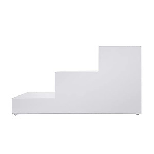 CiaoHER Large Acrylic Wine Liquor Bottle Rack 3 Tier White Countertop Riser Display for Bar Coffee Leisure Station Retail Store Shop Grocery Collection Organizer Stand (16''-1pack)